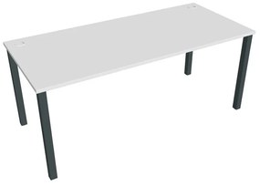 Stůl pracovní rovný 180 cm - Hobis Uni US 1800 Dekor stolové desky: bílá, Barva nohou: černá