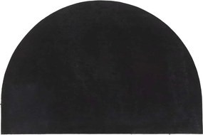 Rohožka před dveře černá půlkruhová 60 x 90 cm kokosové vlákno 155577