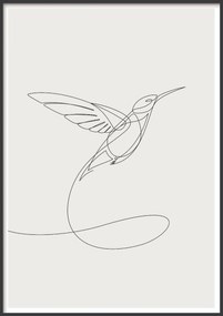 DecoKing - Nástěnný plakát - Sketchline - Hummingbird