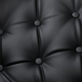 HOMCOM Relaxační křeslo s podnožkou - TV křeslo s čalouněním, 360° otočné, 145° nastavitelné, retro design Chesterfield, PU potah, dřevěné detaily, k…