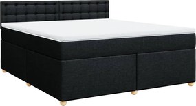 Box spring postel s matrací černá 180x200 cm textil 3286775