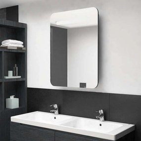 LED koupelnová skříňka se zrcadlem zářivě šedá 60 x 11 x 80 cm 326506
