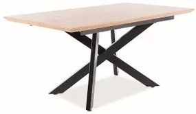 Casarredo Jídelní stůl rozkládací CAPITOL 160x90 dub/černá mat