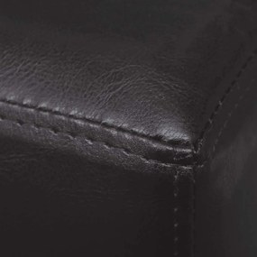 Lavice 139,5 cm tmavě hnědá umělá kůže 241347
