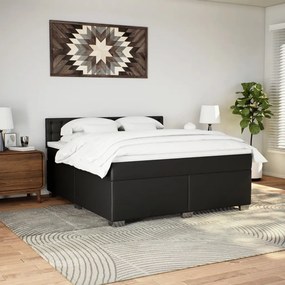 Box spring postel s matrací černá 180x200 cm umělá kůže 3288432