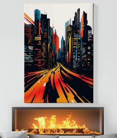 Obraz na plátně - Zlatá cesta do Los Angeles FeelHappy.cz Velikost obrazu: 120 x 180 cm