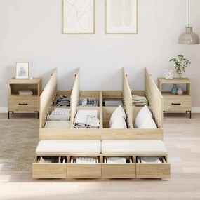 Rám postele s úložným prostorem se zásuvkou Sonoma dub 120 cm 3335631