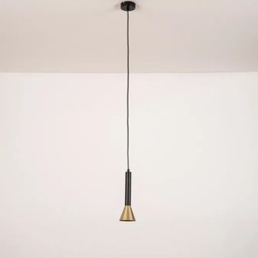 Závěsné minimalistické svítidlo nad noční stolek do ložnice Tolomeo Black and Gold One