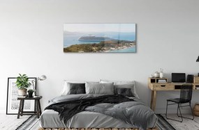 akrylový obraz Island loď salašnický mořská 120x60 cm