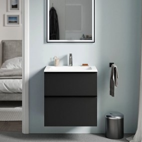 Koupelnová skříňka LAVOA 60 cm s umyvadlem z minerálního odlitku CREAM