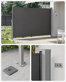 Boční sluneční clona, 160 x 350 cm, antracit