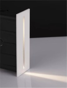 NV 9026120 Venkovní zapuštěné svítidlo do zdi AIZEN bílý hliník a čiré sklo LED 3W 3000K 600mA 100-240V 148st. IP54 - NOVA LUCE