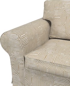 Potah na pohovku IKEA Ektorp 2-místná rozkládací  NOVÝ MODEL 2012 barva béžová látka pletený vzor, vzorované