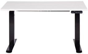 Elektricky nastavitelný psací stůl 120 x 72 cm bílý/černý DESTINES Beliani