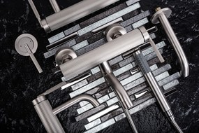 Rea Argon, umyvadlová baterie pod omítku + montážní systém BOX, broušená ocel, REA-B3912