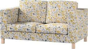 Potah na pohovku IKEA  Karlanda 2-místná, krátký barva žlutá látka pletený vzor, vzorované