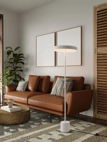 LED bílo-černá stojací lampa Vetro
