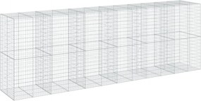 Gabionový koš s víkem 600 x 100 x 200 cm pozinkované železo 3295235