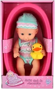 TEDDIES Panenka miminko s kačenkou / 22 cm / Vanička v balení / od 3 l