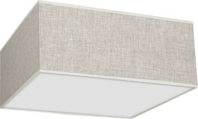 Stropní svítidlo Lino Square, 1x lněné stínítko, (bílé plexisklo), (40cm)