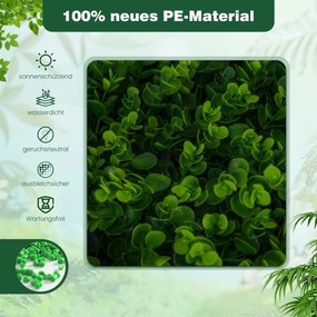 Costway Živé ploty na zeď rostlin se zeleným eukalyptem