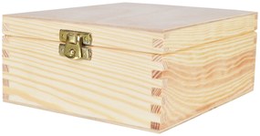 Dřevěná krabička na čaj s čtyřmi přihrádkami a zapínáním II.