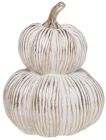 Béžovo-zlatá antik dekorace dýně Pumpkin gold - Ø 14*18 cm