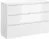 HOMCOM Komoda se 6 zásuvkami Moderní vysokostní stolík s televizí až 119 cm 100x35x69 cm světle hnědý