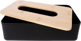 Orion Box na papírové kapesníky, bambusový, černý, BLACK