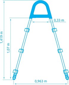 Marimex | Schůdky k bazénům - výška stěny do 1,07 m - modré | 10950010