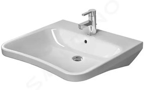 DURAVIT - DuraStyle Umyvadlo 650x570 mm, s 1 otvorem pro baterii, s WonderGliss, alpská bílá (23296500001)