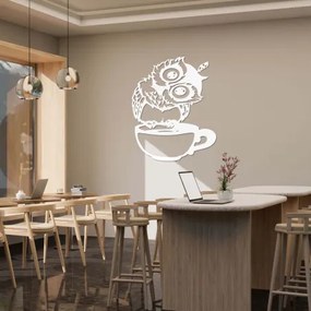 Roztomilá sova v hrníčku na zdi | SENTOP PR0438 plywood