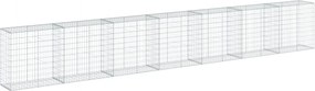 Gabionový koš s víkem 700 x 50 x 100 cm pozinkované železo 3295148