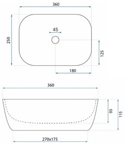 Keramické umyvadlo na desku REA BELINDA MINI bílé