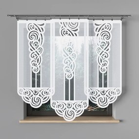 Panelová dekorační záclona na žabky EWA bílá, šířka 60 cm výška od 120 cm do 160 cm (cena za 1 kus panelu) MyBestHome Rozměr: 60x120 cm