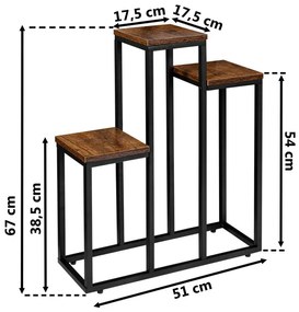 Stojan na květiny AGRAS RUSTIC černý