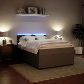 Box spring postel s matrací světle šedá 160x200 cm samet 3290082