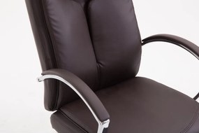 Kancelářská židle Vaud umělá kůže – hnědá