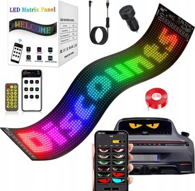Flexibilní Led Panel 12x59 Cm Na Zadní Sklo Automobilu, Programovatelný