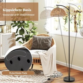 Costway Stojací lampa 160 cm se závěsným stínidlem a nožním spínačem Stojací