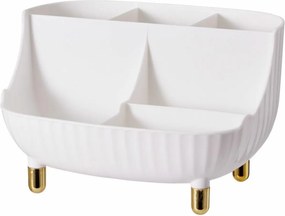 Organizér na kosmetiku Luxe bílý/zlatý