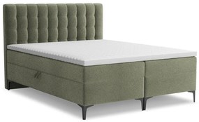 Zelená boxspring postel s úložným prostorem 180x200 cm Puhala – Makamii