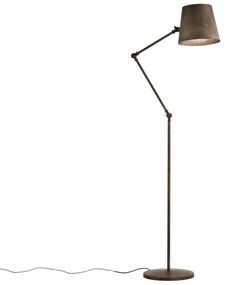 Il Fanale 271.08.OF Reporter, stojací lampa s nastavitelným ramenem, 1x15W, mosaz, výška 112-206cm