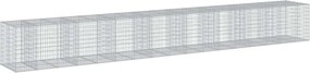 Gabionový koš s víkem 850 x 100 x 100 cm pozinkované železo 3295205