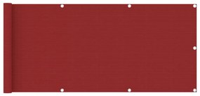 Balkonová zástěna červená 75 x 400 cm HDPE - Default Title