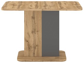 Kondela Jídelní rozkládací stůl, dub wotan/antracit, 110-145x68,6 cm, NETOX