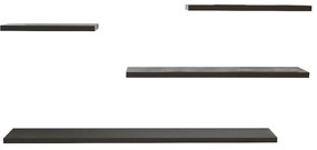 KALUNE DESING Set 4 poliček WALL černý 956LCS2705