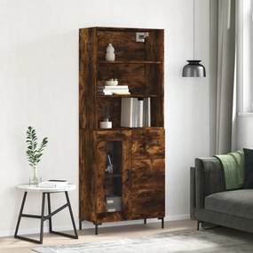 vidaXL Skříň highboard 69,5 x 34 x 180 cm kompozitní dřevo [3189515] Barva: kouřový dub