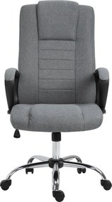 Vinsetto HOMCOM Manažerská ergonomická kancelářská židle s látkovým potahem, výškově nastavitelná, tmavě šedá