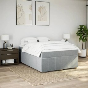 Box spring postel s matrací světle šedá 140 x 200 cm textil 3285477